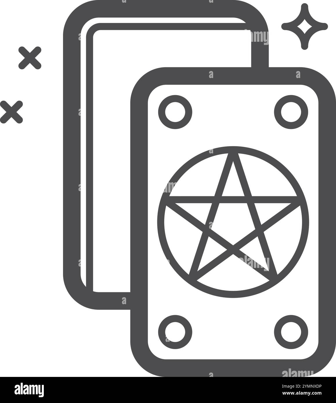 Tarot cards line icon. Esoteric mystery symbol Stock Vector Image & Art ...