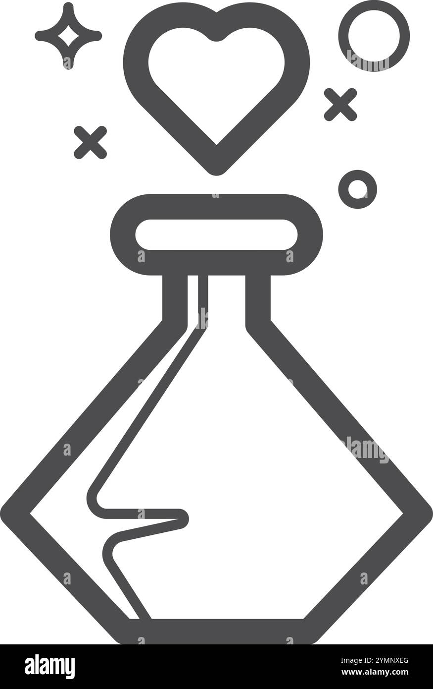 Love potion line icon. Romantic magic symbol Stock Vector Image & Art ...