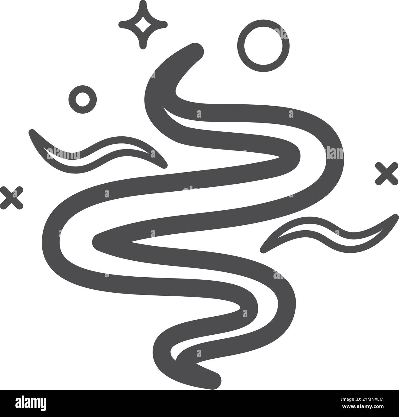 Smell or smoke effect black icon. Magic trail haze Stock Vector Image ...