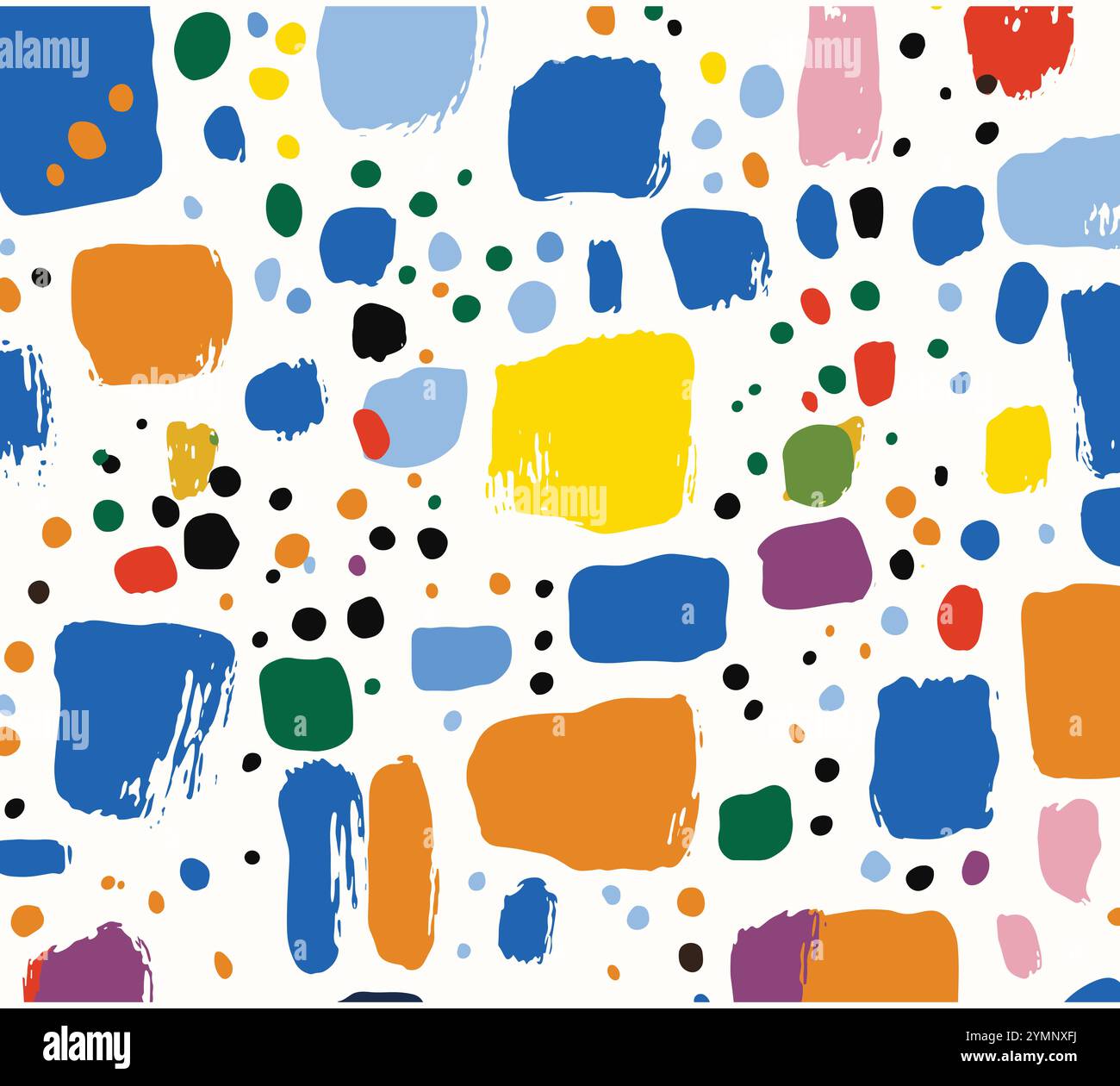 Colorful Seamless Background Of Square Blobs On White Background ...