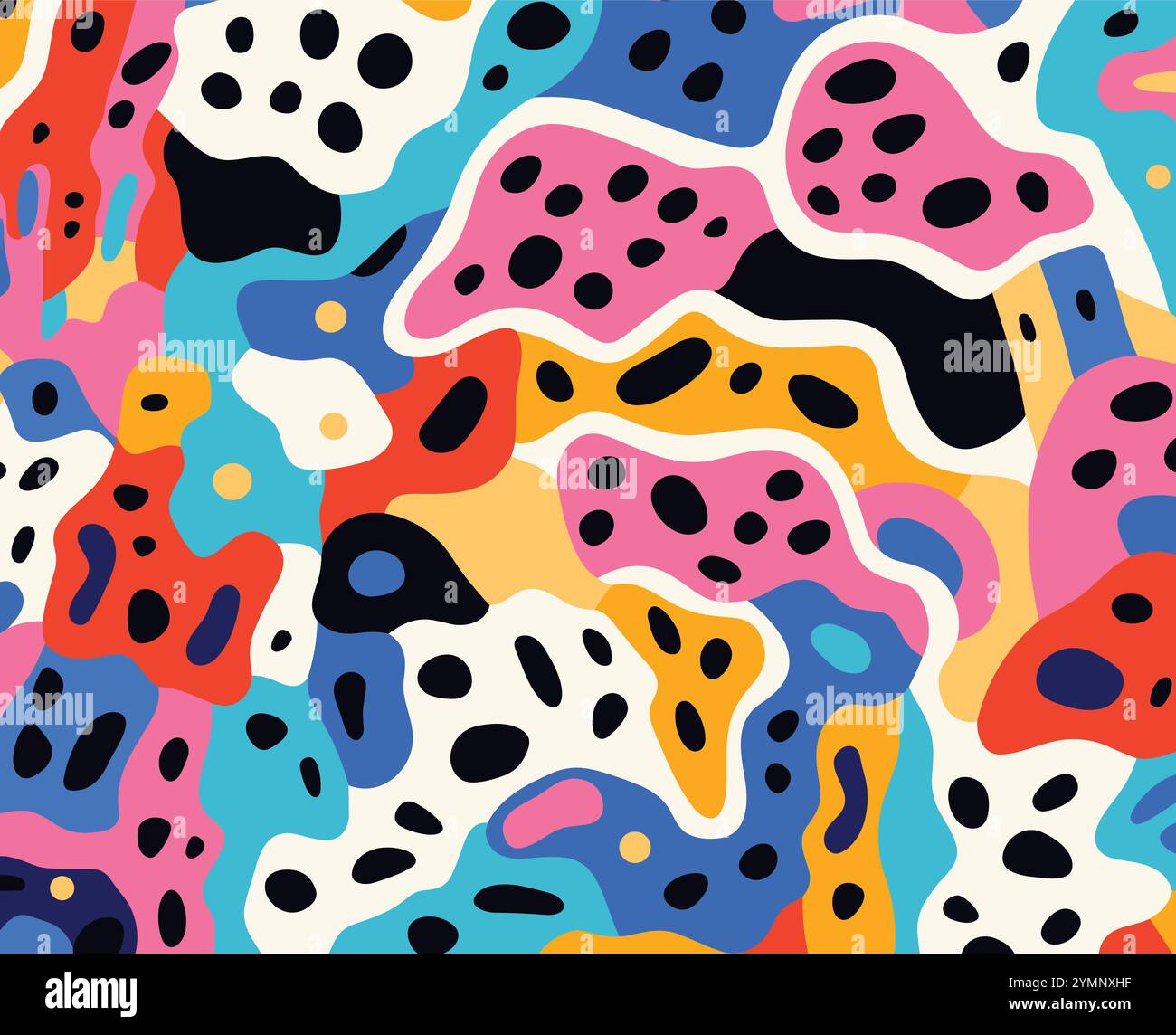 colorful, abstract background illustration, in the style of animalier, bold color blobs, jon ...