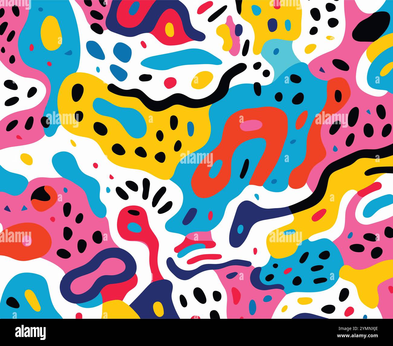 colorful, abstract background illustration, in the style of animalier, bold color blobs, jon ...