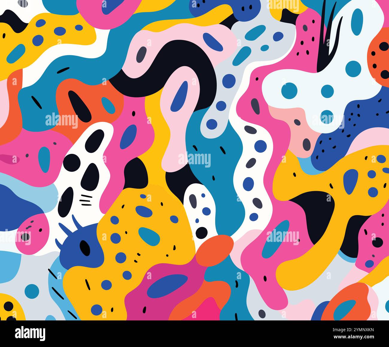 colorful, abstract background illustration, in the style of animalier ...