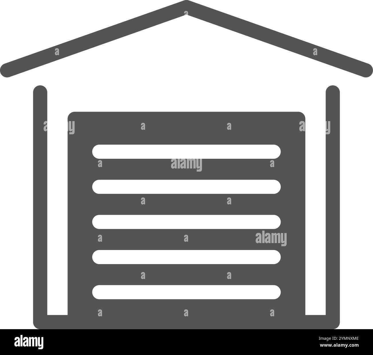 Garage black icon. Car building. Transport storage Stock Vector Image ...