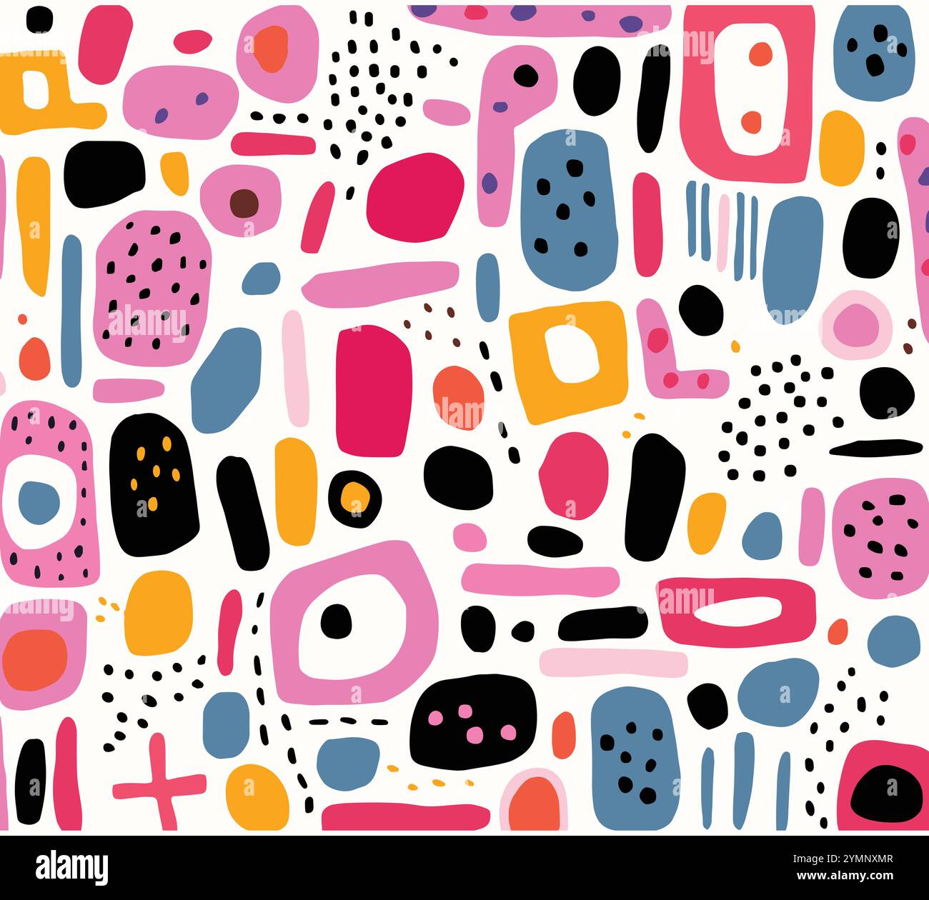 colorful squares and shapes. a seamless pattern with dots and dots ...