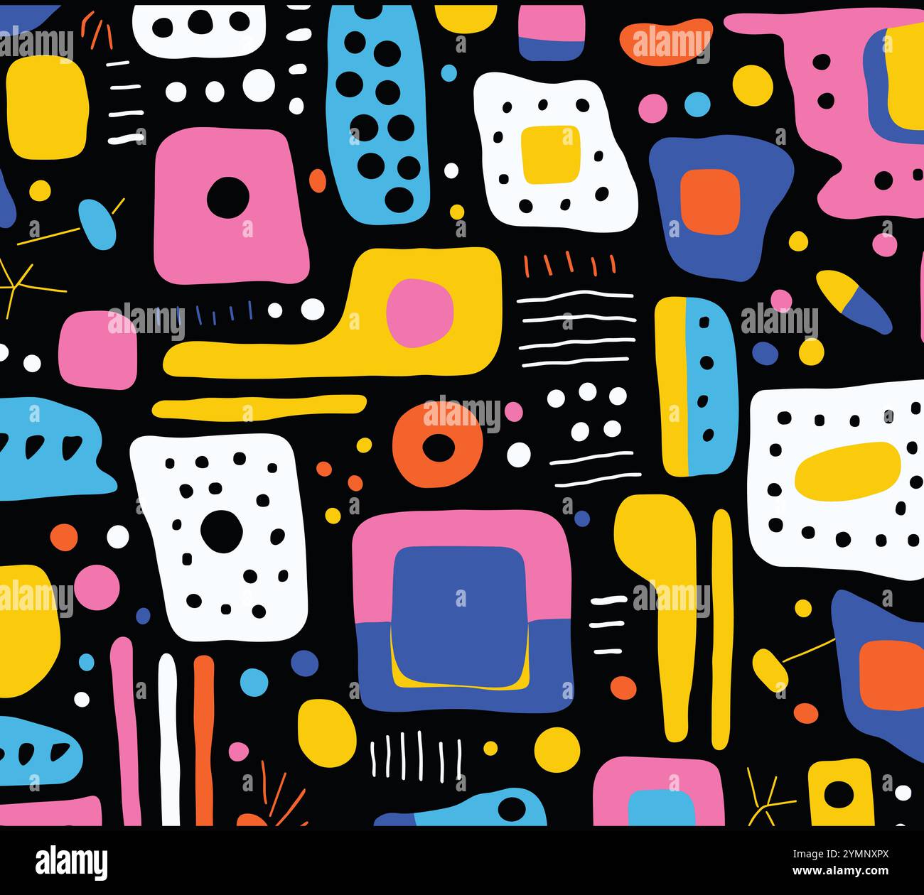 colorful squares and shapes. a seamless pattern with dots and dots ...