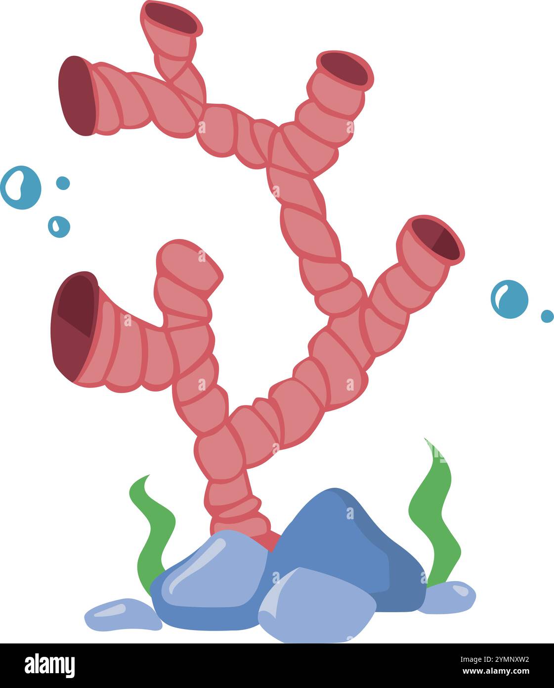 Reef coral red branch. Cartoon ocean life Stock Vector Image & Art - Alamy