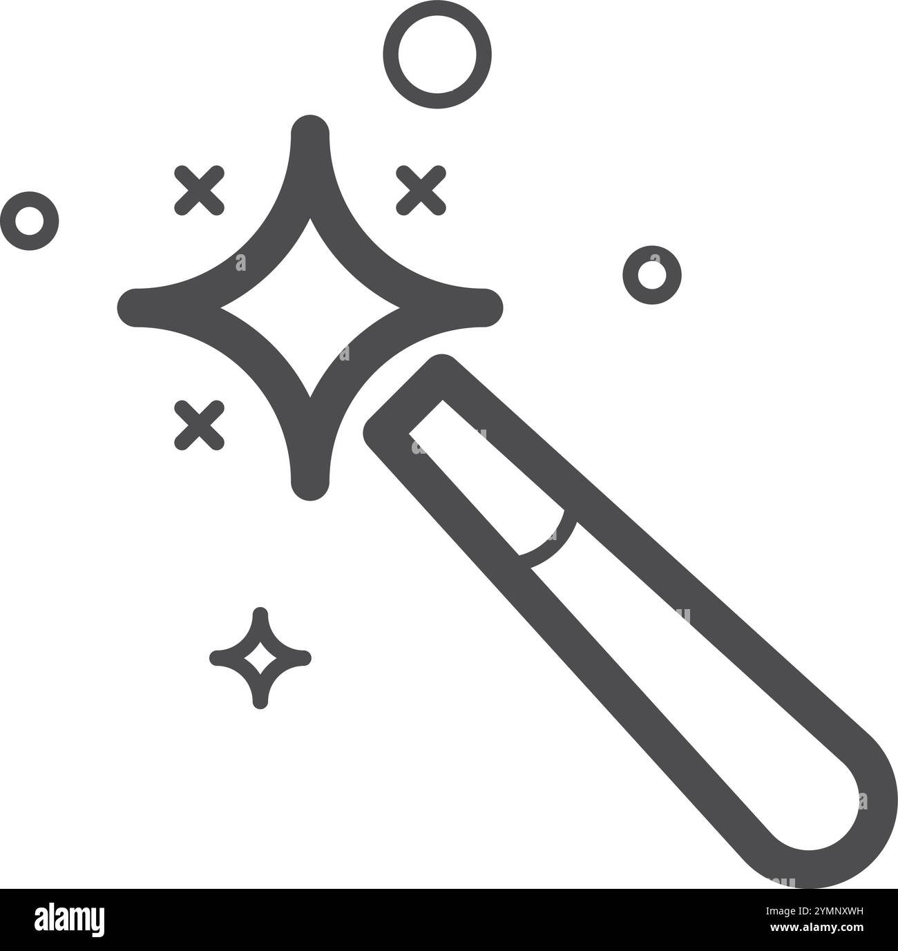 Star magic wand Black and White Stock Photos & Images - Alamy