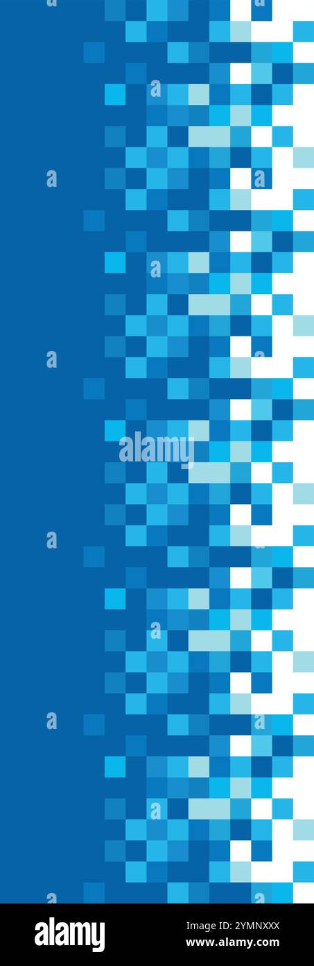 Pixel gradient. Horizontal fade effect. Blue noise texture Stock Vector ...
