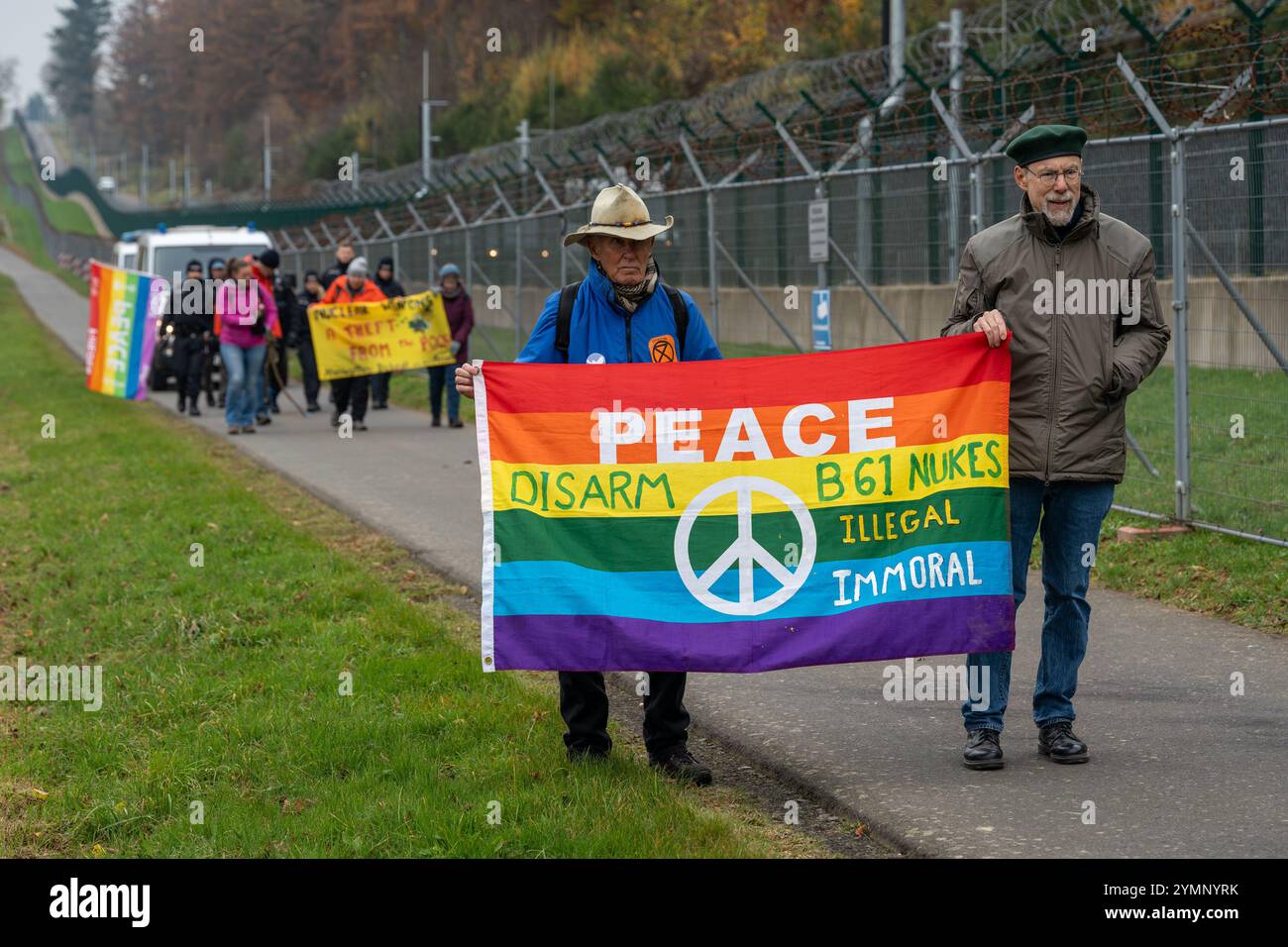 Büchel, Germany, 16.11.2024, Activists Participating in a Peace Walk ...