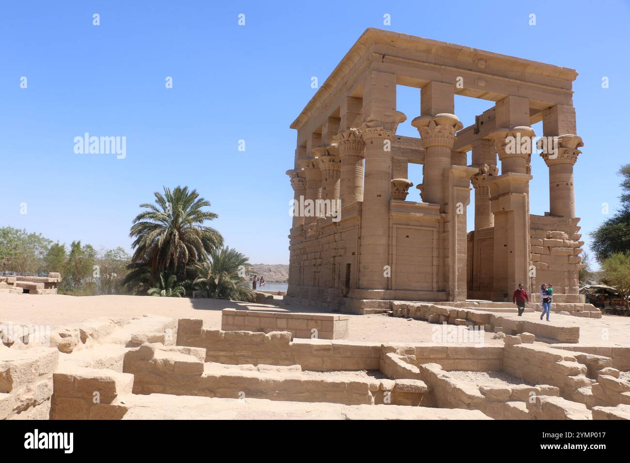 Temple on the coast of Nile River in Aswan - Egypt Stock Photo - Alamy