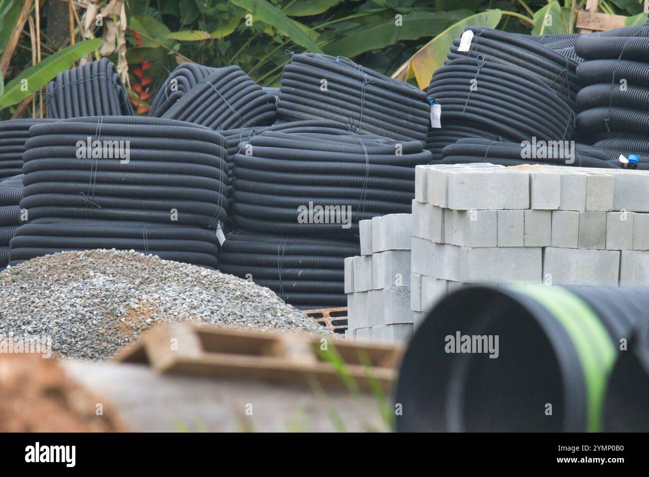 Metal irrigation pipe stacked hi-res stock photography and images - Alamy