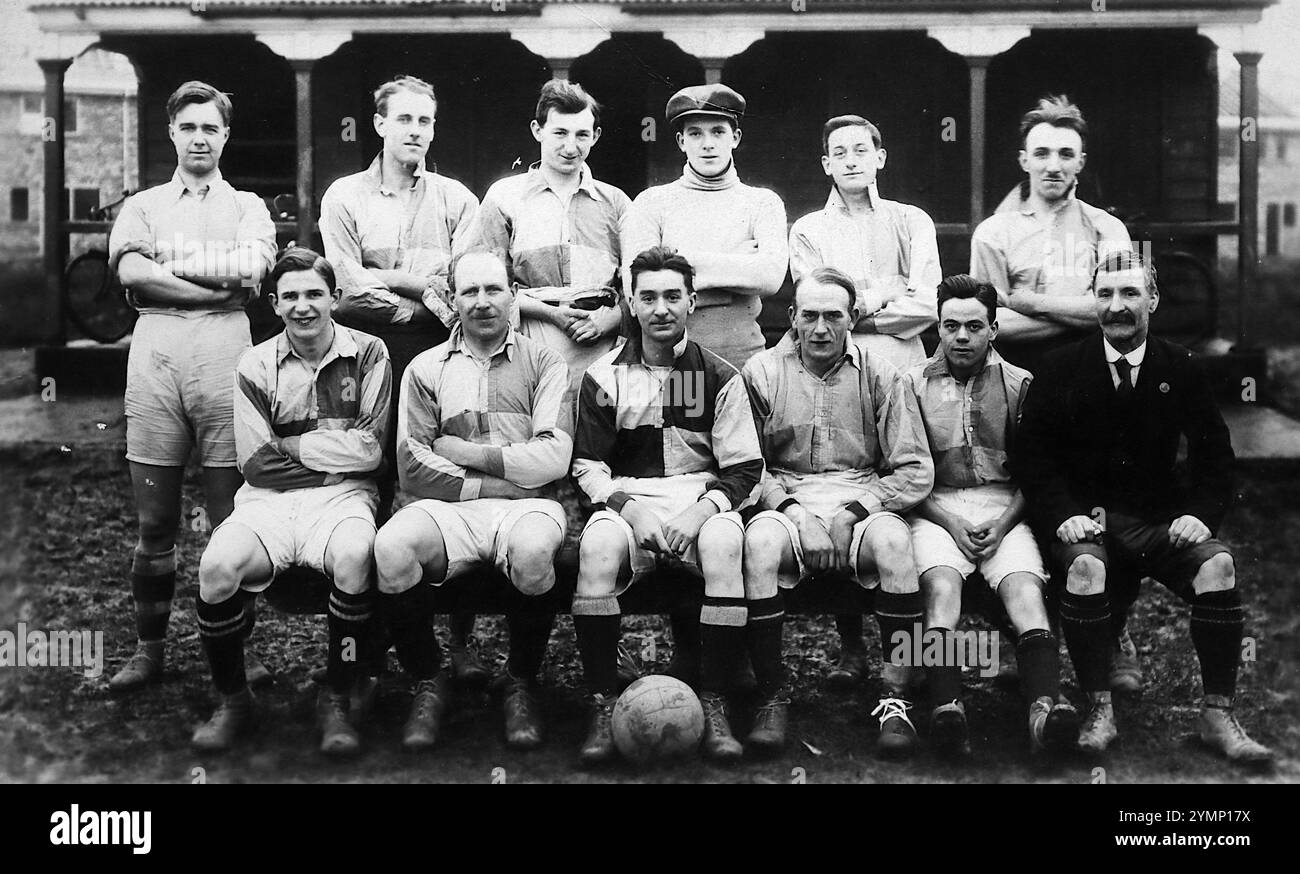 Photograph of an unknown football team (soccer). This is photographed ...