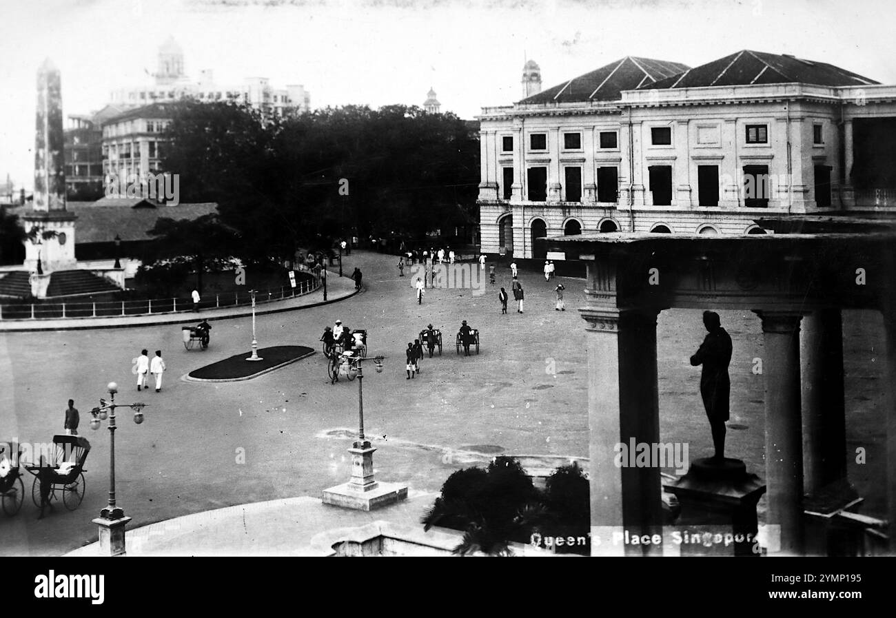 Photograph of Queen's Place, Singapore which included the Raffles ...