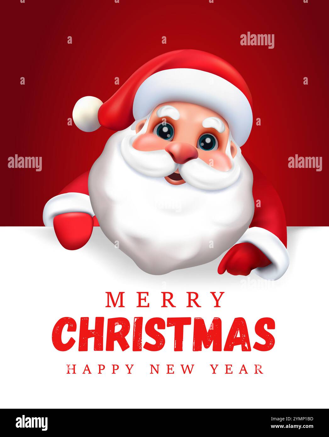 Santa Claus 3d with vertical blank sign Stock Vector Image & Art - Alamy
