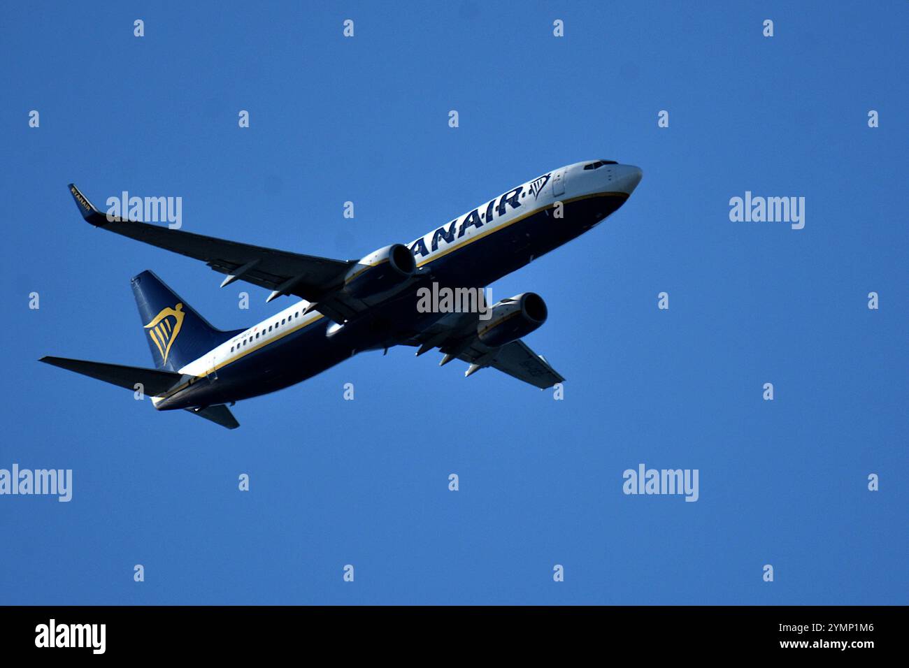 A Ryanair plane arrives at Marseille Provence Airport, France to ...