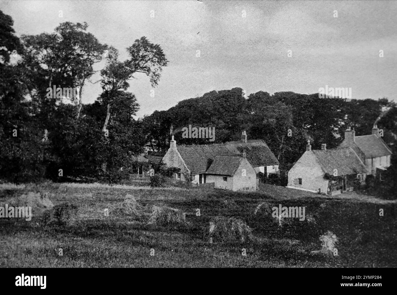 Swanston, Edinburgh, viewed from the hills of the Lothianburn Golf Club ...