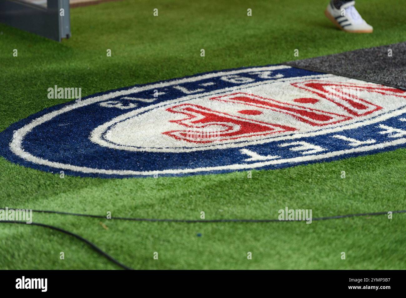 Logo of VIF Valerenga on thr ground before the UEFA Womens Champions ...