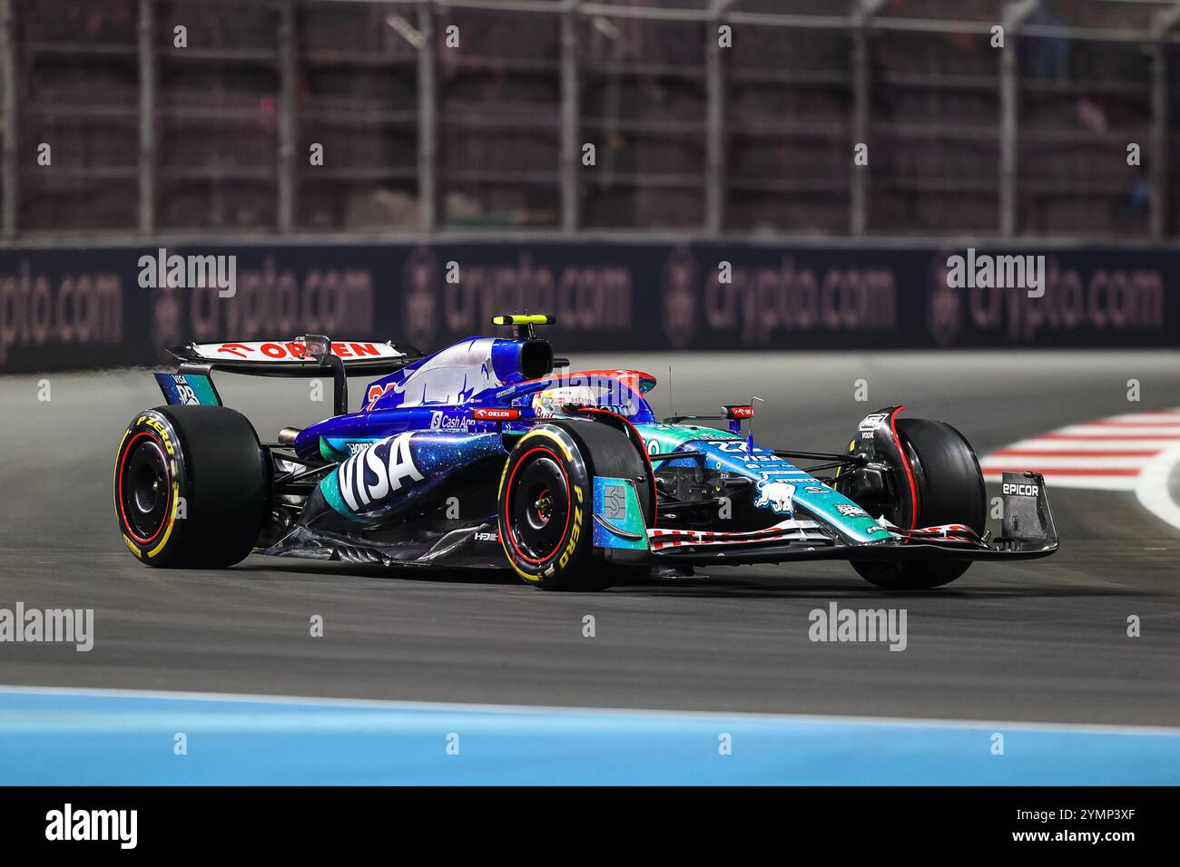 Las Vegas, NV, USA. 21st Nov, 2024. RB driver Yuki Tsunoda (22) on the ...