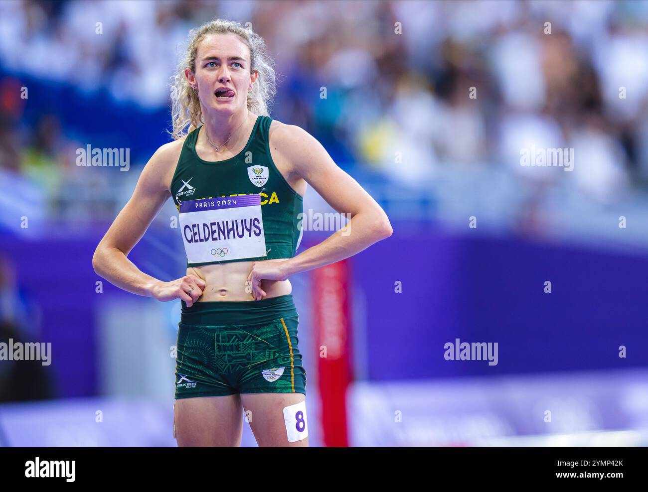 Zenéy GELDENHUYS participating in the 400 meters hurdles at the Paris ...