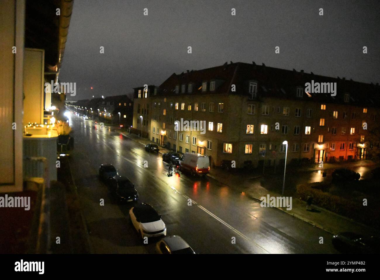 Copenhagen/ Denmark/22 November 2024/ Danish weather rainy evening in ...