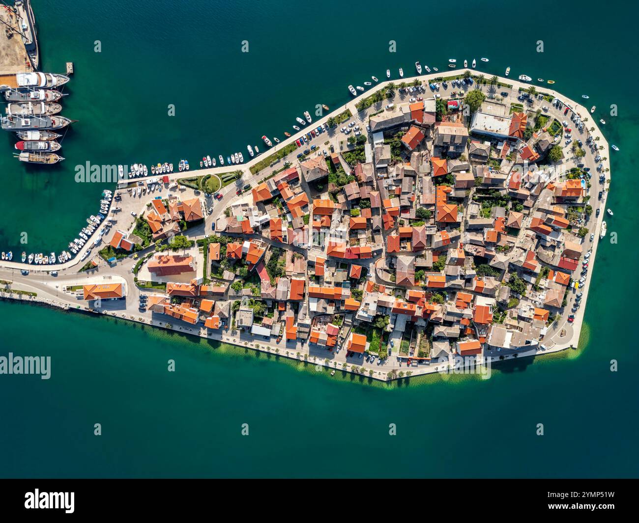 Aerial view of Vranjic village, for his beaty, the town is also known ...