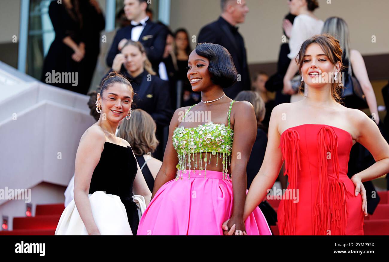 Aditi Rao Hydari, Aja Naomi King and Katherine Langford as L'Oréal brand ambassadors on the red ...