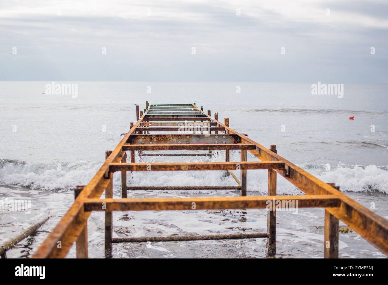 Old pier rocky coastal seashore hi-res stock photography and images - Alamy