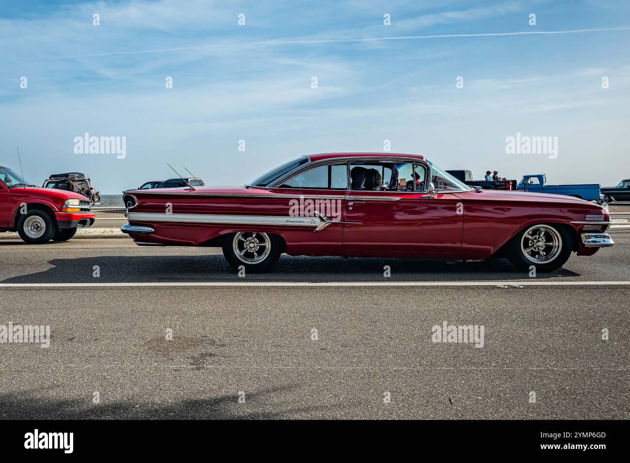 Gulfport, MS - October 04, 2023: Wide angle side view of a 1960 ...