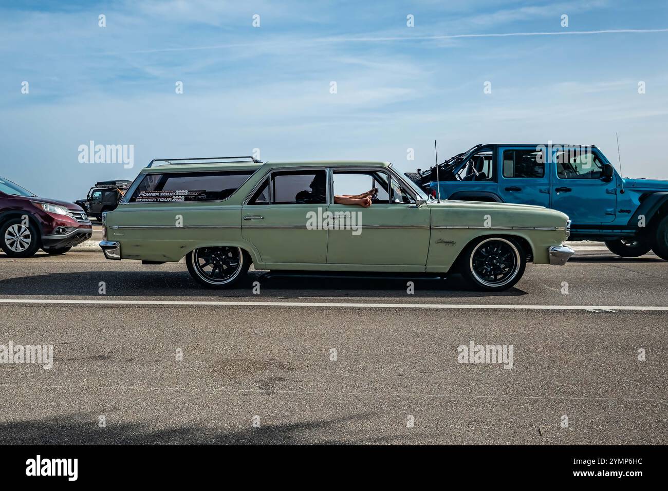 Gulfport, MS - October 04, 2023: Wide angle side view of a 1966 AMC ...