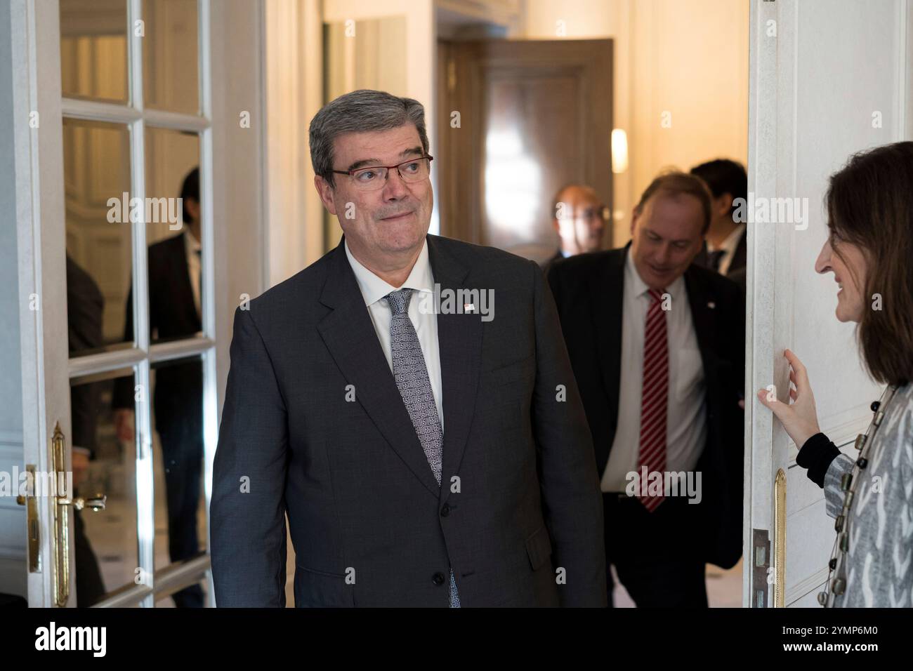 The Mayor of Bilbao, Juan Mari Aburto during the presentation of the ...