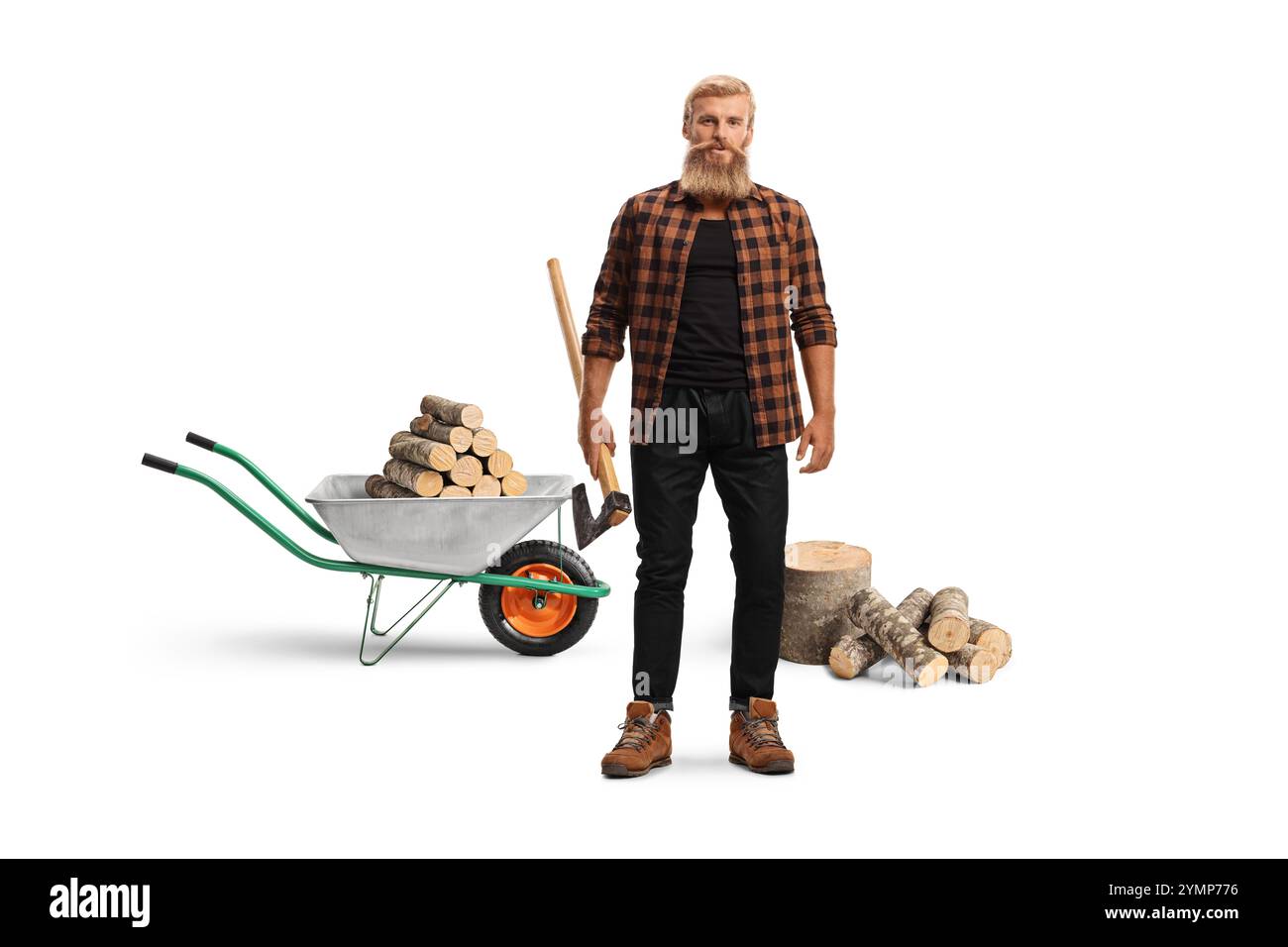 Young guy in the forest Cut Out Stock Images & Pictures - Alamy