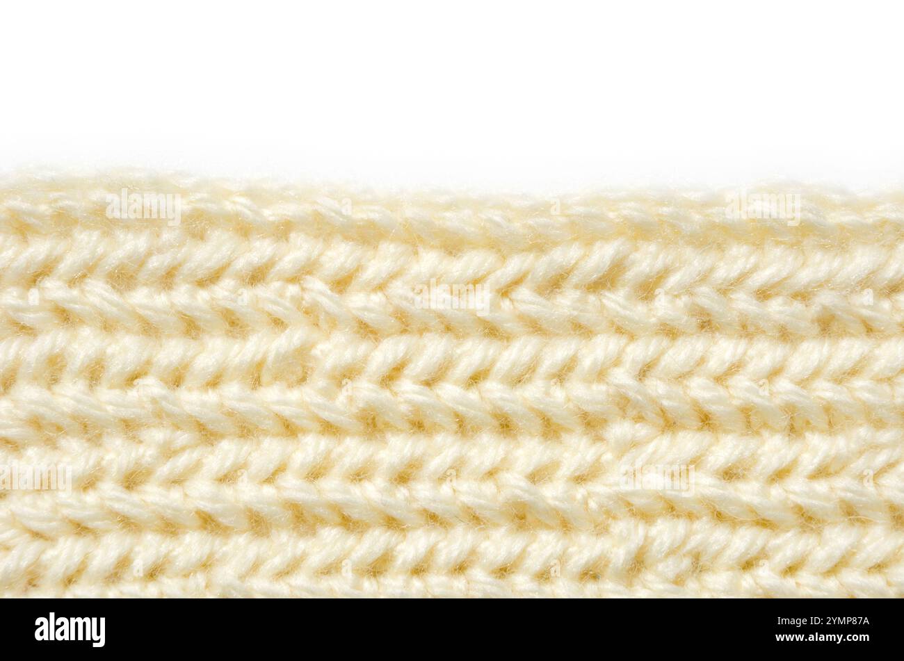 Texture of milky acrylic knitting. Warm wool blend yarn, background for ...