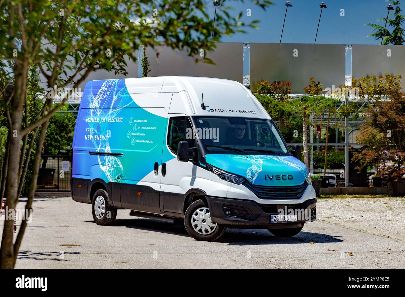 Zagreb, Croatia - 17th of June, 2024: Modern fully electric Iveco Daily ...