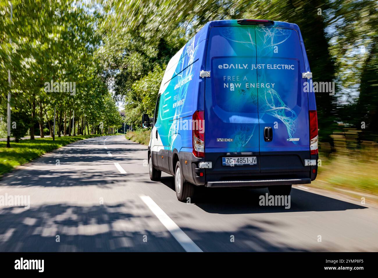 Zagreb, Croatia - 17th of June, 2024: Modern fully electric Iveco Daily ...