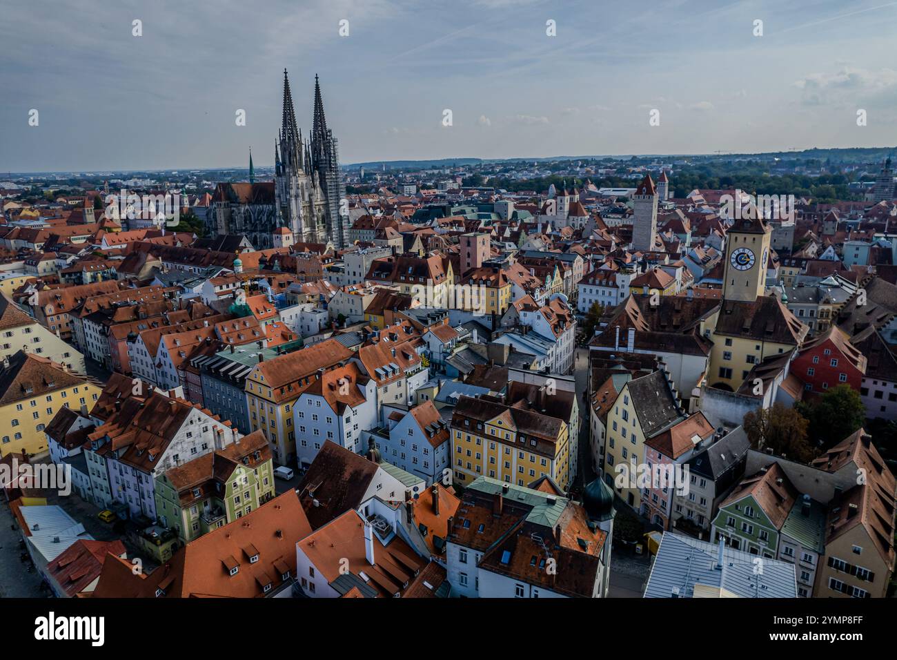 Regensburg, Germany - 09 09 2024: Beautiful aerial view of Regenesburg ...