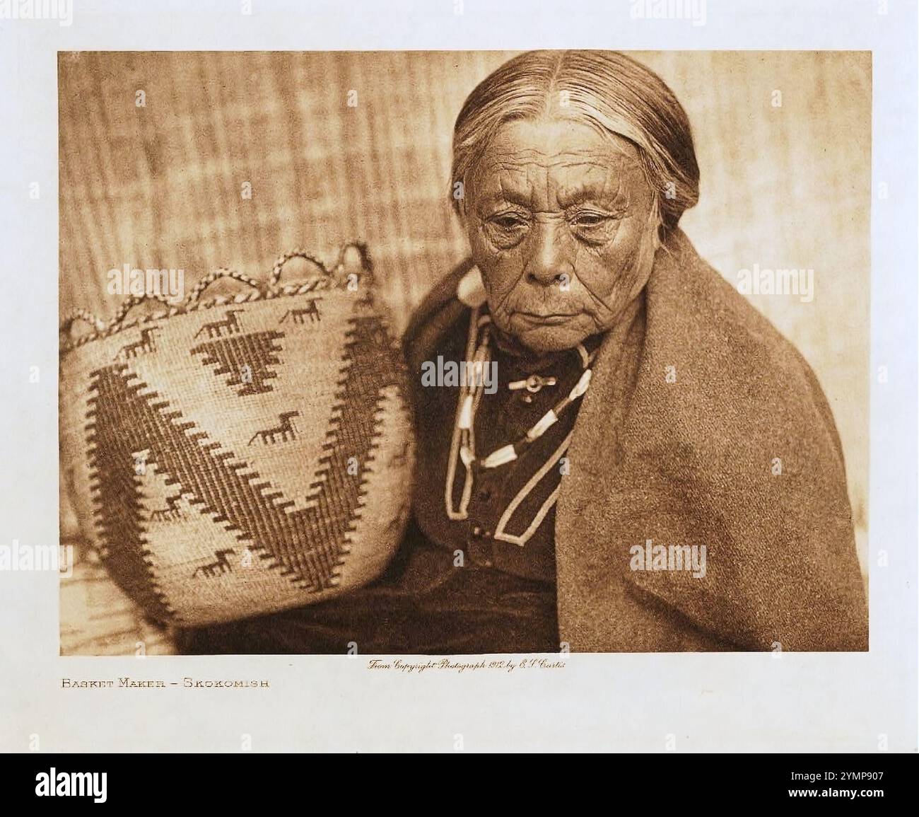 Basket Maker - Skokomish, 1912. Vintage American First Nations ...