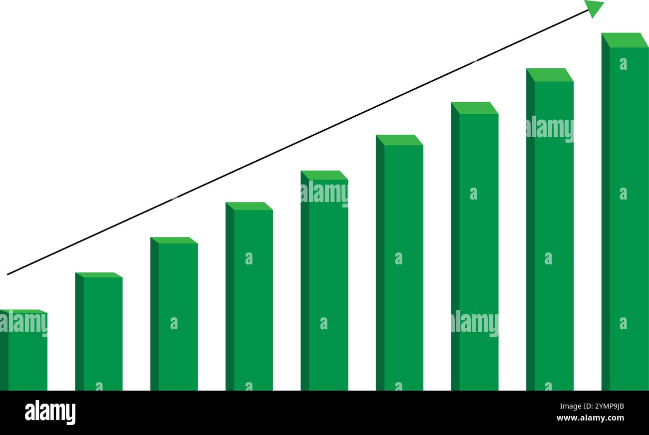 Graph showing growth upward arrow Stock Vector Images - Alamy
