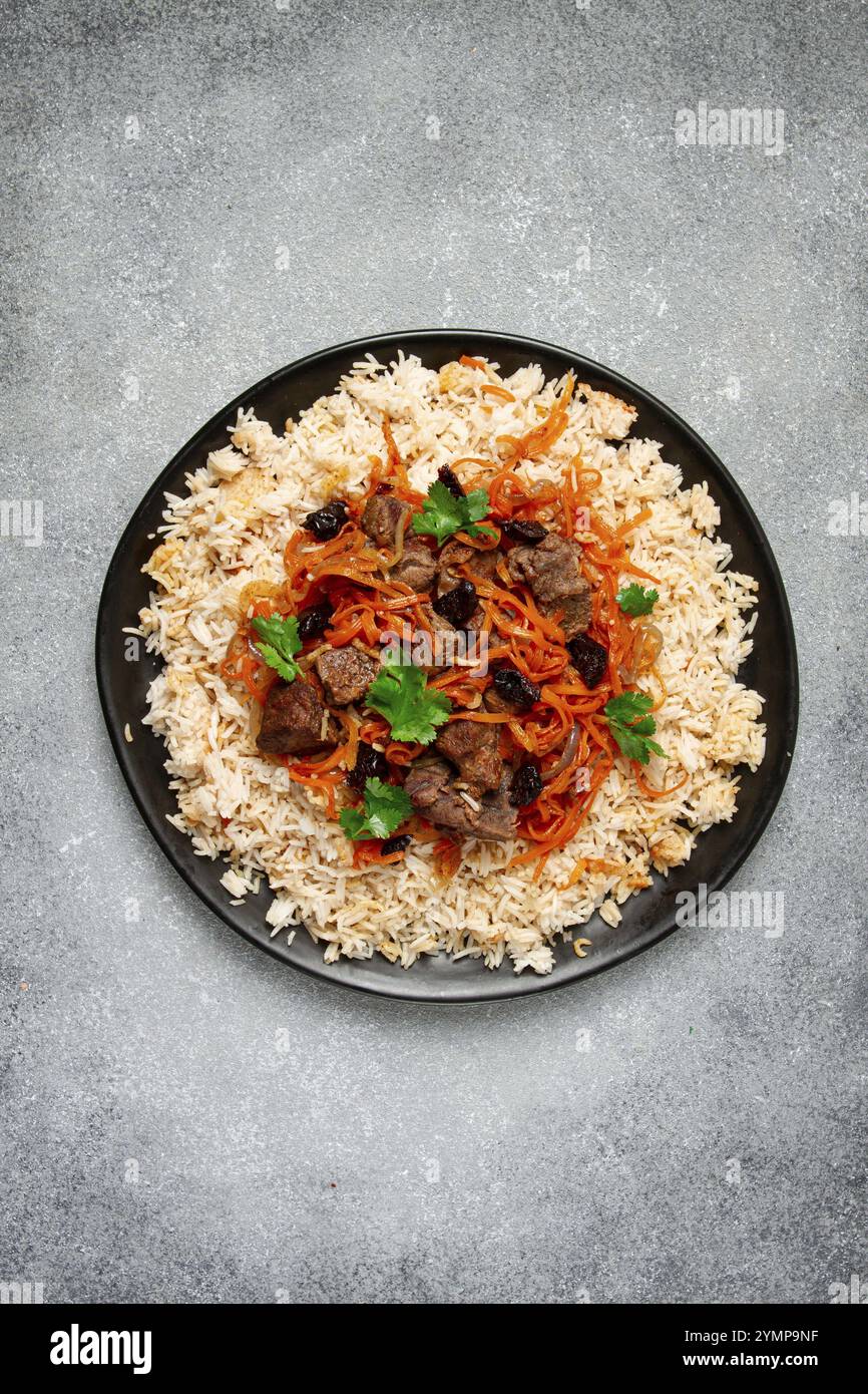Kabuli pulao, pilaf, the national dish of Afghanistan, rice with meat ...