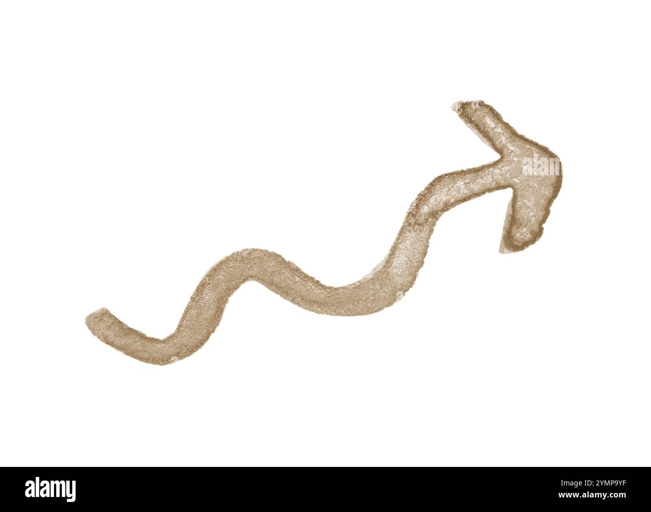 Abstract curved arrow symbolizing growth and progress on a neutral ...