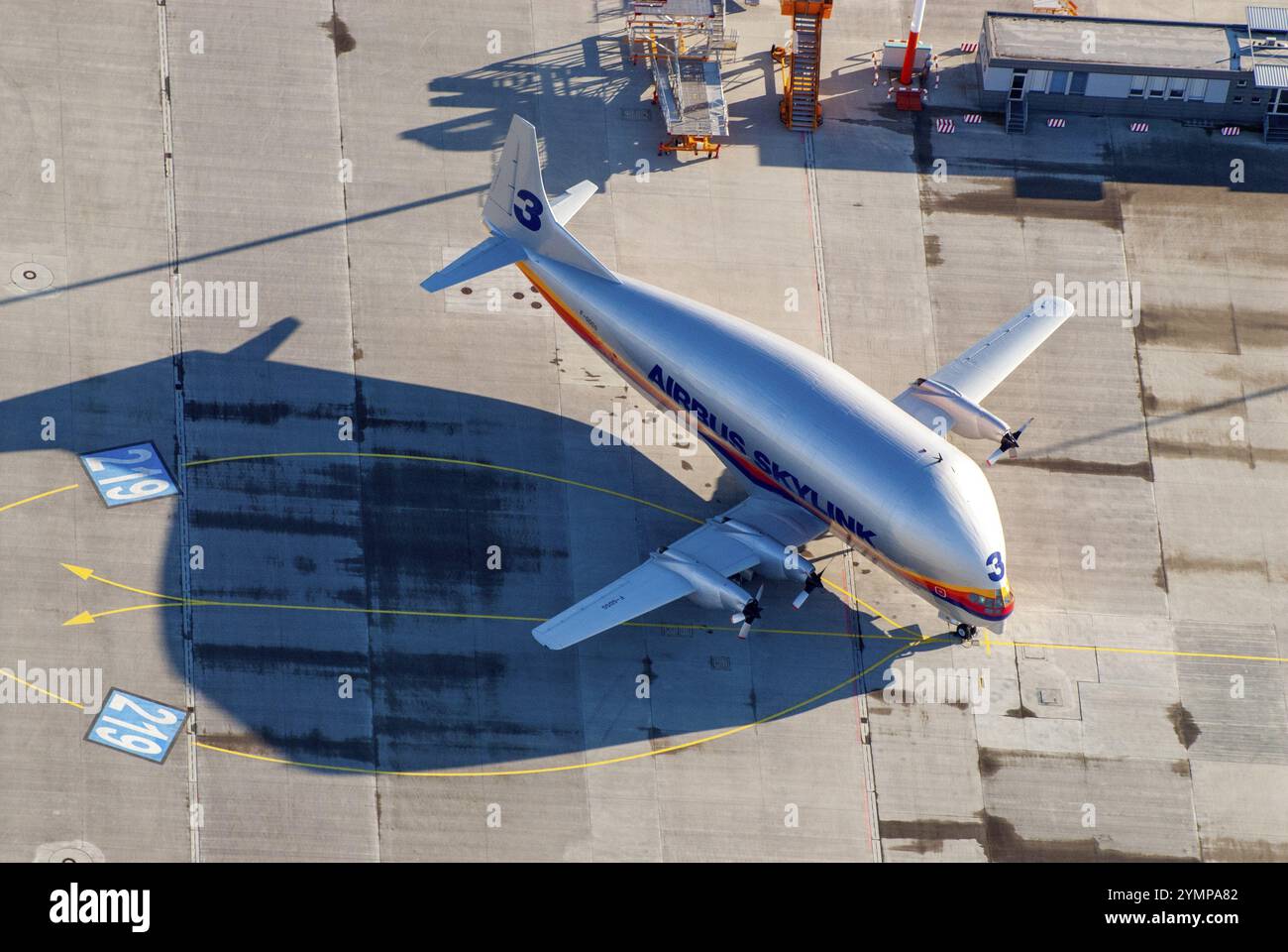 Transport aircraft, Super Guppy, Finkenwerder, Europe, Germany, Hamburg ...