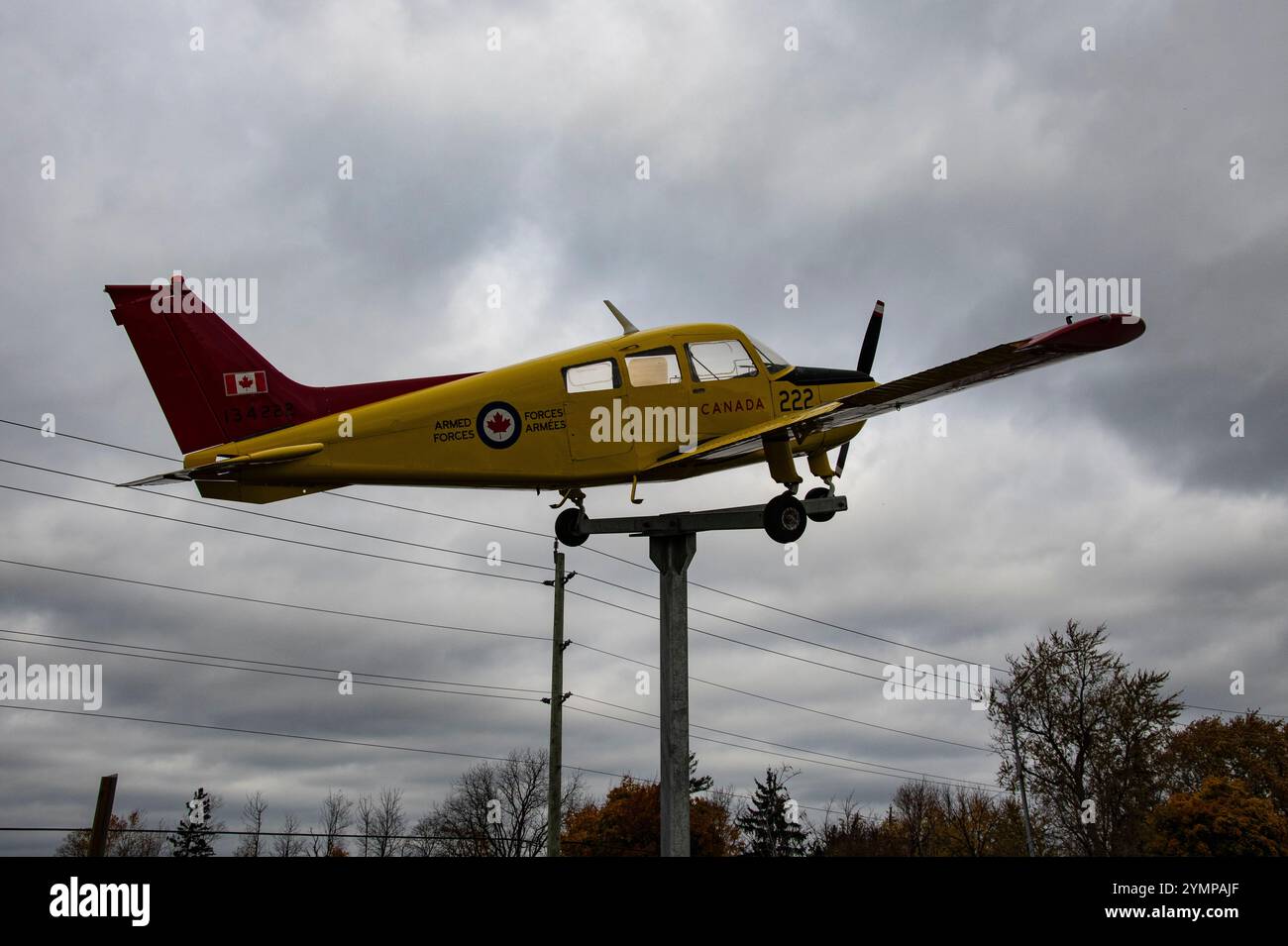 Mounted armed forces aircraft on Homestead Drive in the village of ...