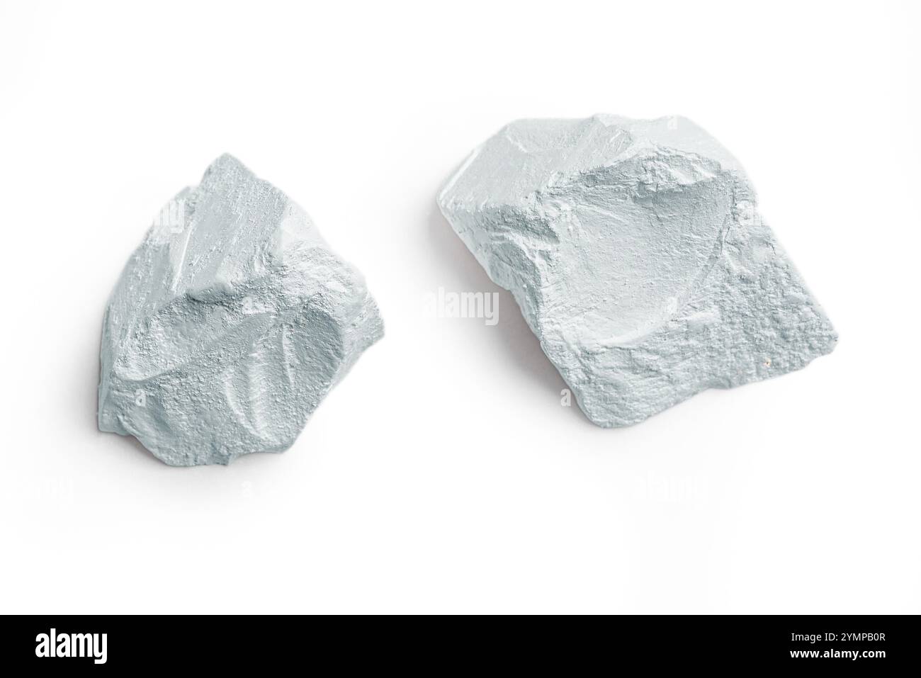 Pieces of edible clay or chalk isolated on white background Stock Photo ...