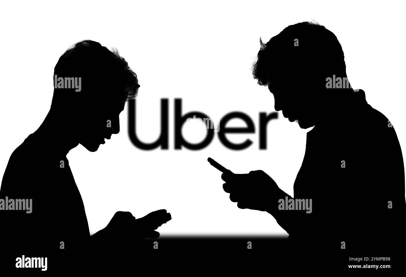 Uber logo on Smarphone Stock Photo - Alamy