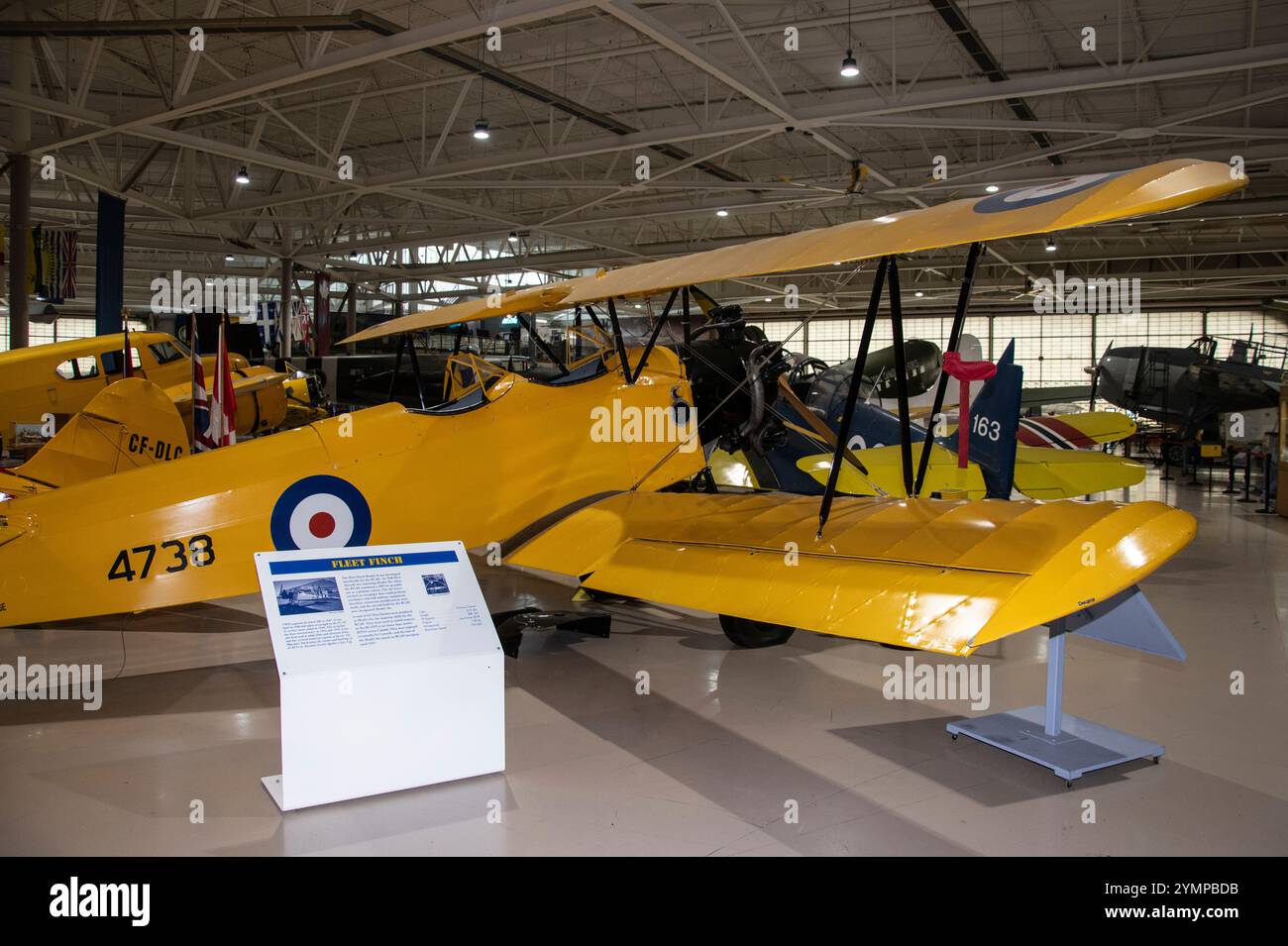 Fleet Finch Model 16 at Canadian Warplane Heritage Museum on Airport ...