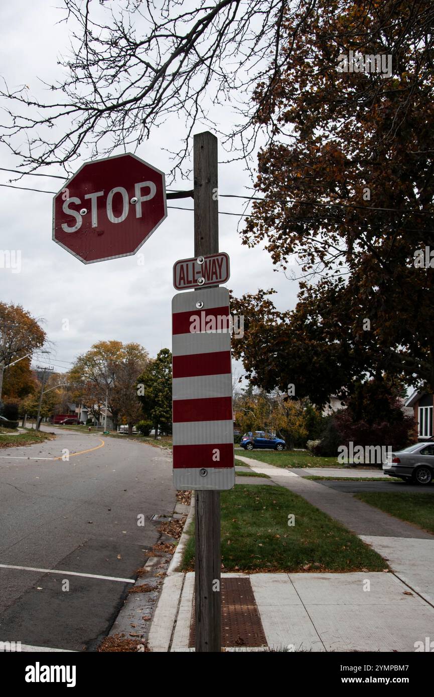 Stop sign on the pavement hi-res stock photography and images - Alamy