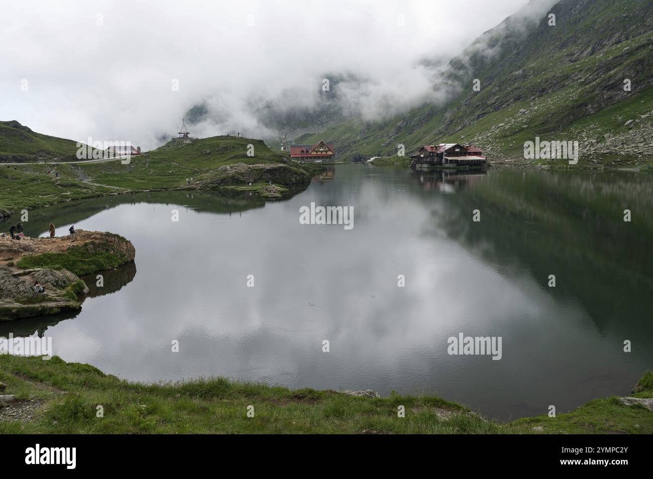 Lake Balea Lac in Fagaras Mountains, Romania, Europe Stock Photo - Alamy