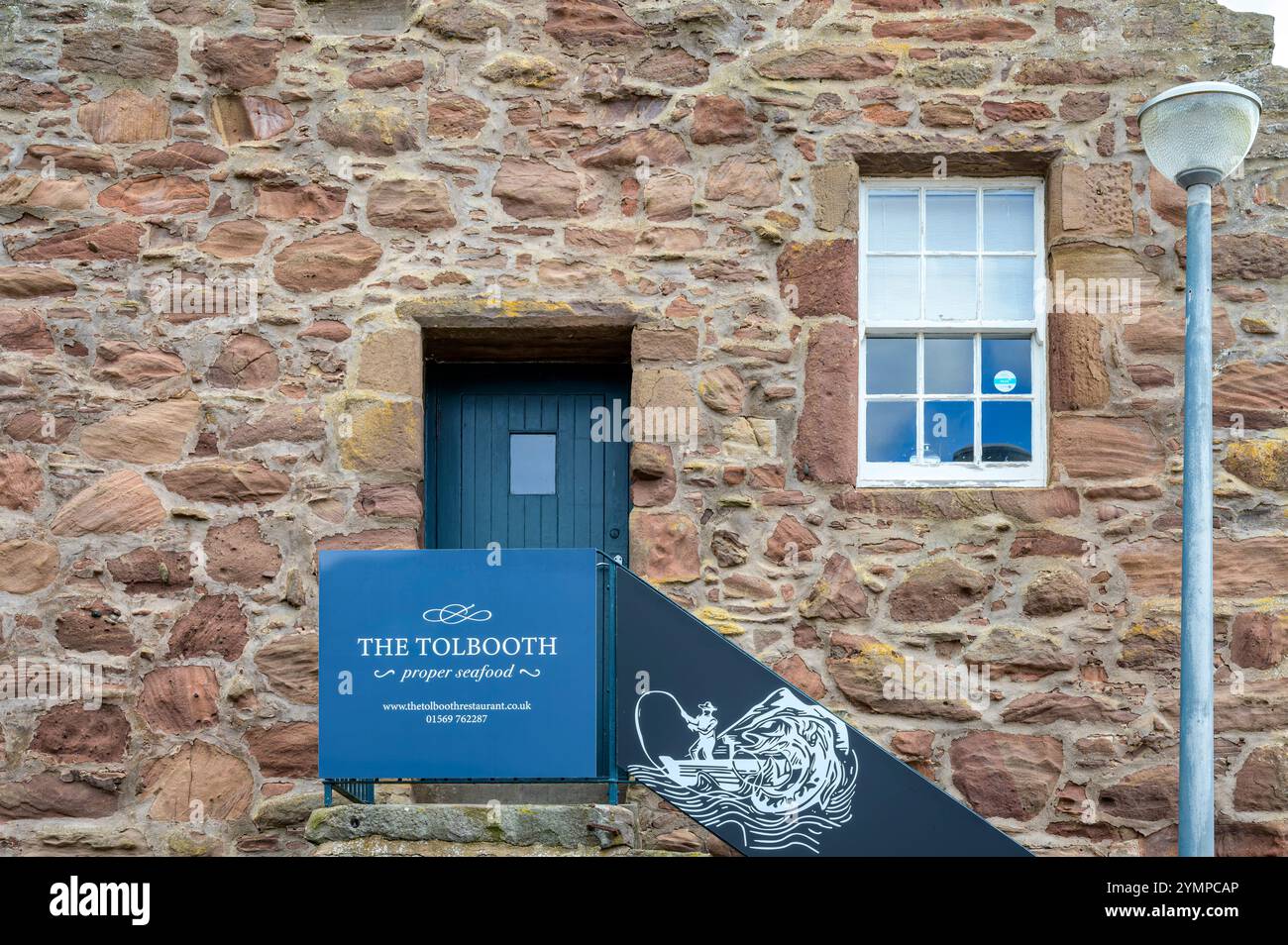 Entrance to the Tolbooth seafood restaurant, Stonehaven, Aberdeenshire ...