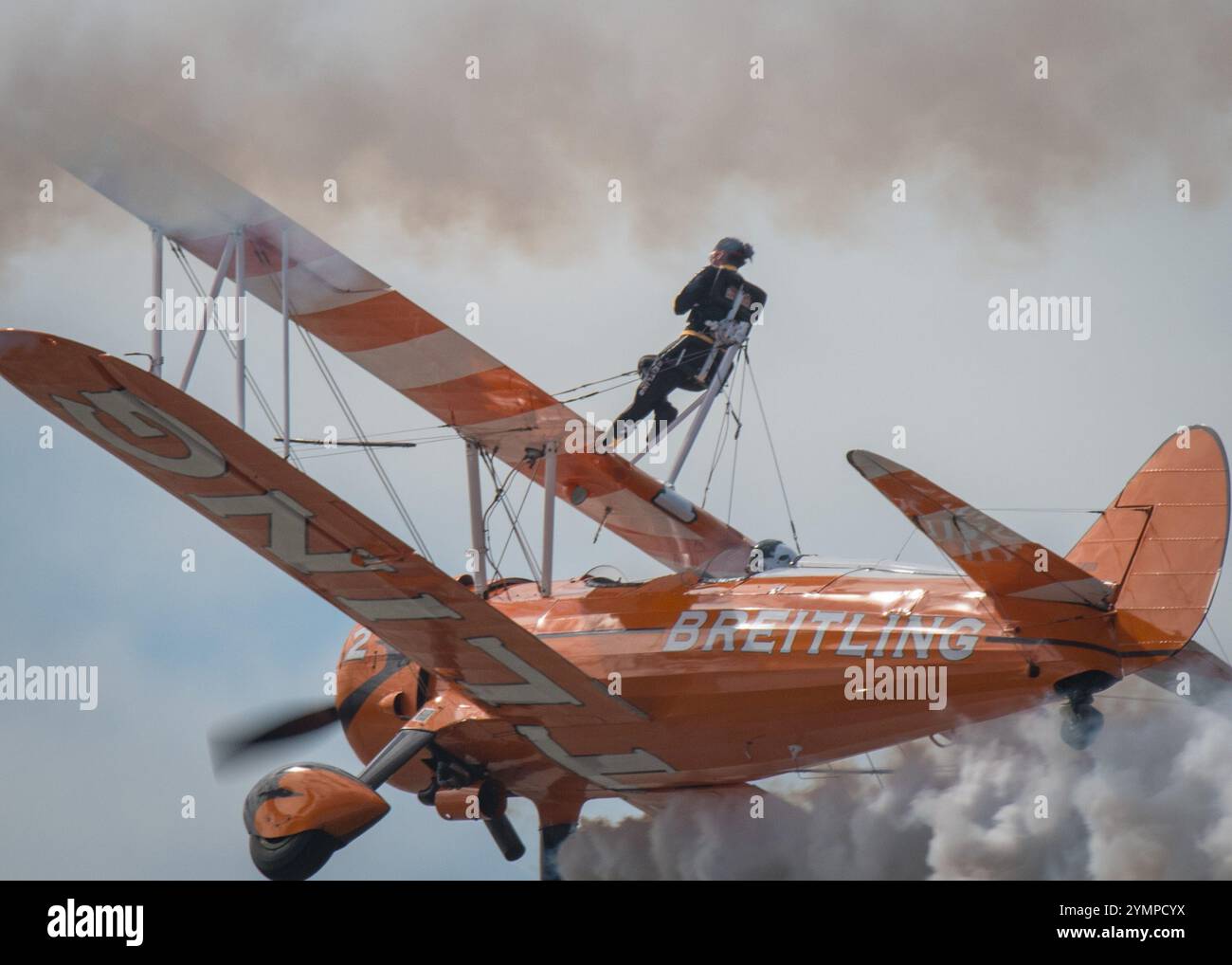 Breitling Wing Walkers performing in Blackpool Stock Photo - Alamy