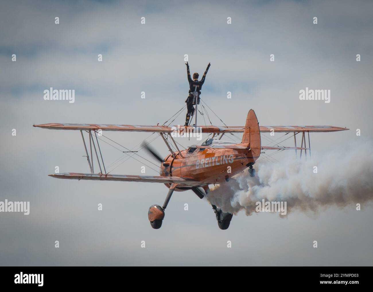 Breitling Wing Walkers performing in Blackpool Stock Photo - Alamy